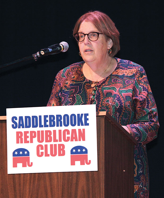Lisa Atkins addresses Republican Club members – SaddleBrooke Progress